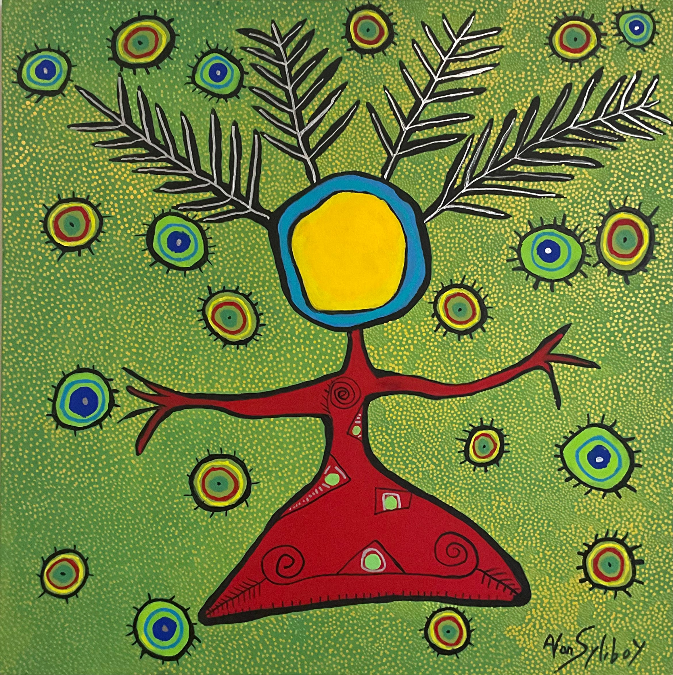 Solar Woman in Red Dress – The Prow Gallery