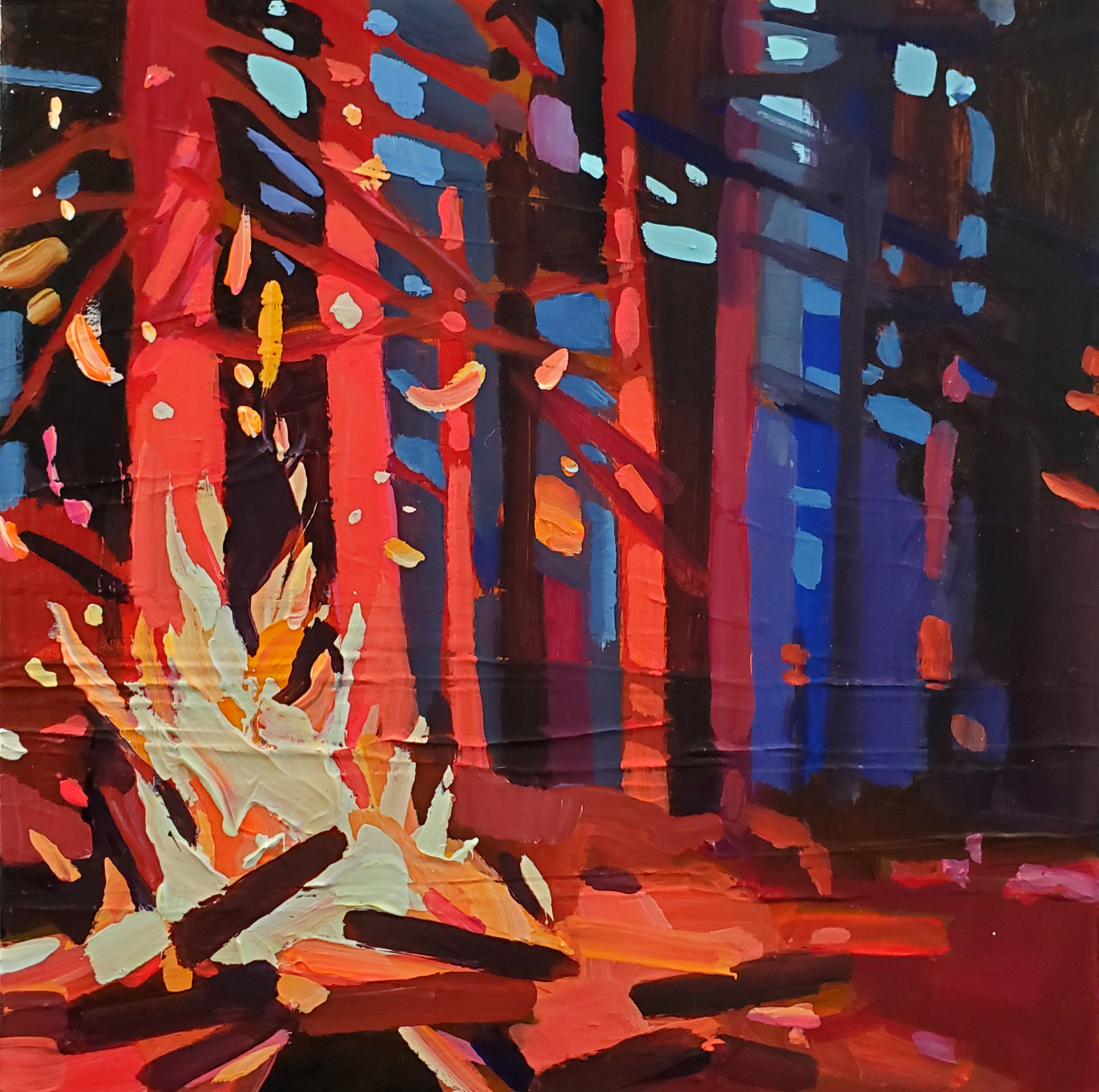 Fire Woods Left – The Prow Gallery